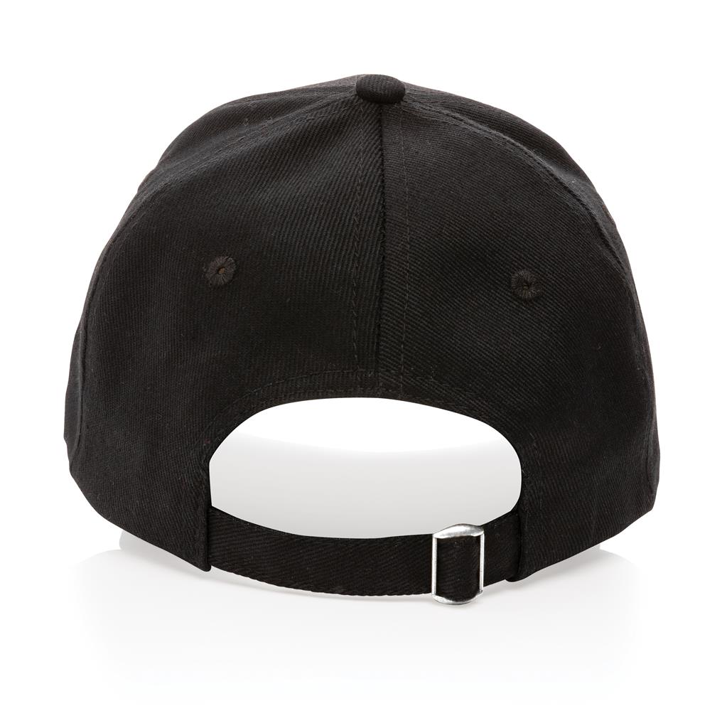 Impact AWARE™ 6 Panel 280gr Recycled Cotton Cap - Black - The Fab Store
