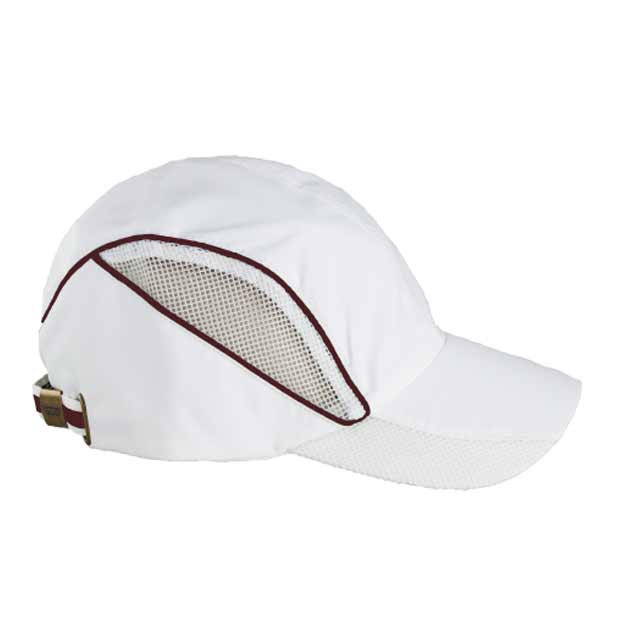 SANTHOME Performance / Sports Cap - White / Maroon - The Fab Store