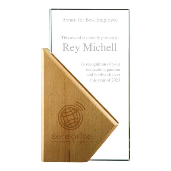 Rectangle Wooden Crystal Awards - The Fab Store