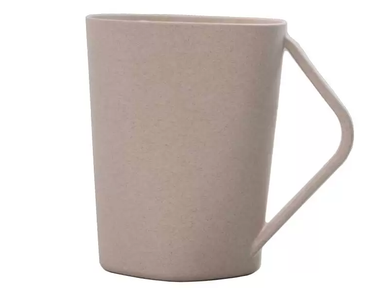 Eco Bran – Peach (350ml) ♻️ Biodegradable Wheat Fiber Mug - The Fab Store