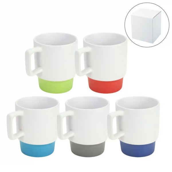 Ceramic Mugs With Bottom Clay In 12 Oz, Matte Finish - The Fab Store
