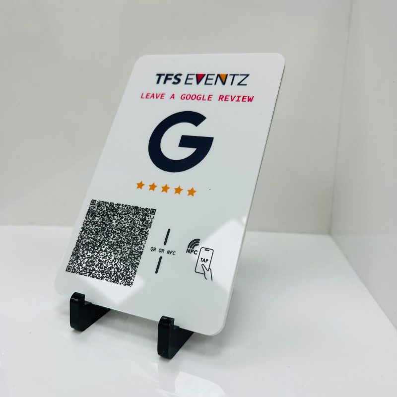 Google Review NFC Stand With QR Code - The Fab Store